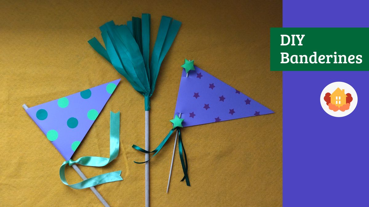 Cómo Hacer Banderines Con Palito De Madera - La Casita Curiosa